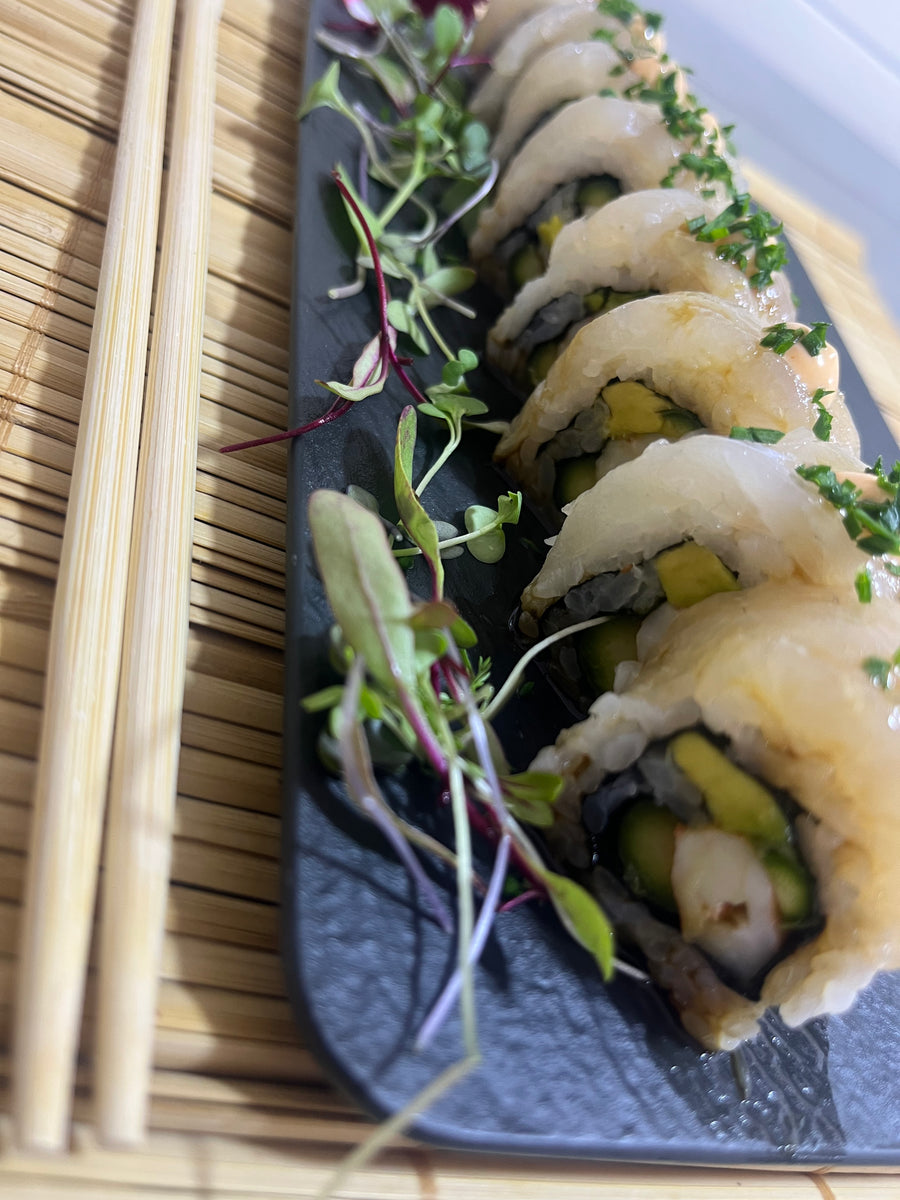 THE HAMACHI YUZU SHRIMP ROLL – SEASALT