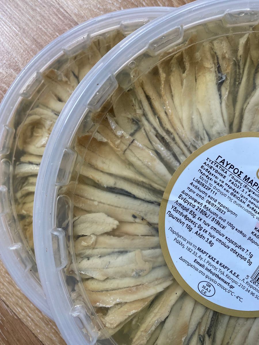 MARINATED GREEK ANCHOVIES FILLETS – SEASALT
