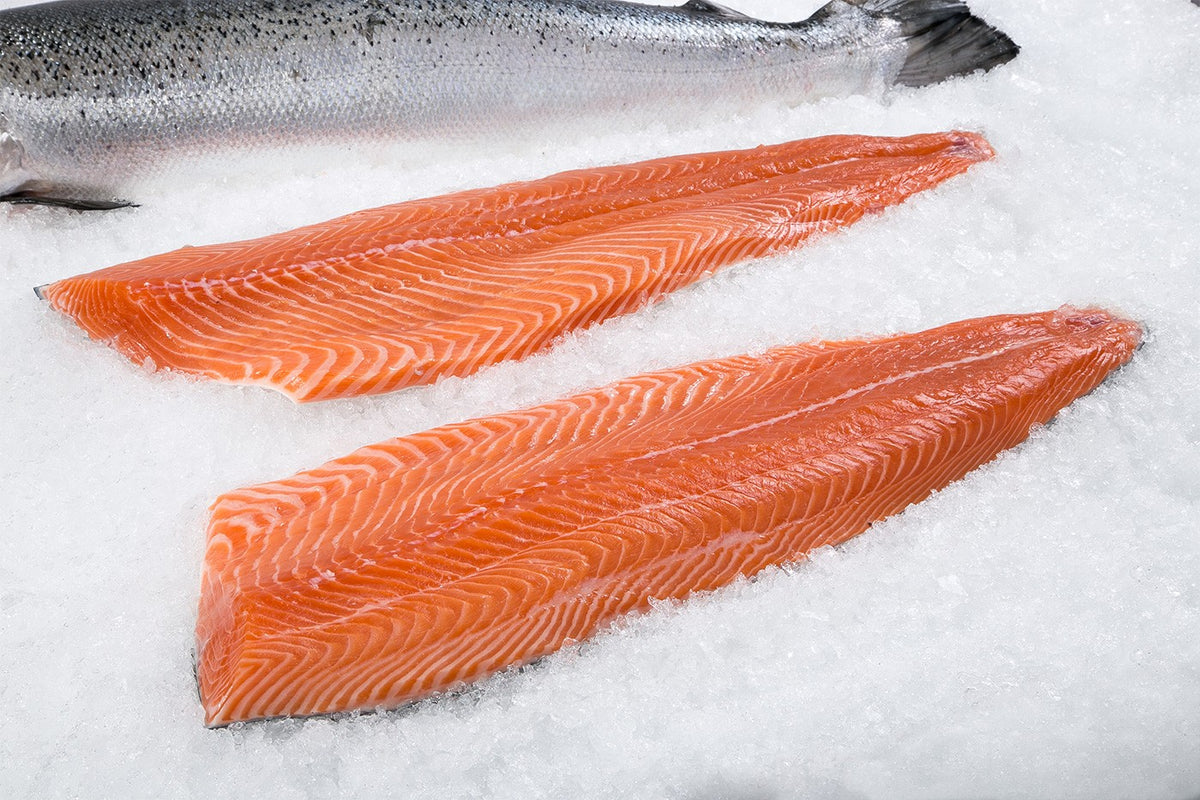 NORWEGIAN SALMON SIDE SKIN ON (SASHIMI GRADE) – SEASALT